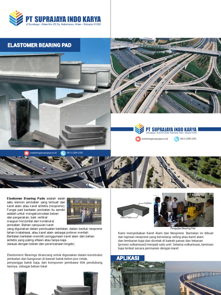 Spesifikasi Elastomer Bearing Pad Jembatan | PDF
