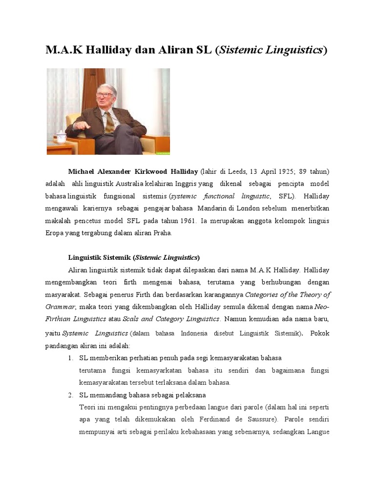 M.A.K Halliday | PDF