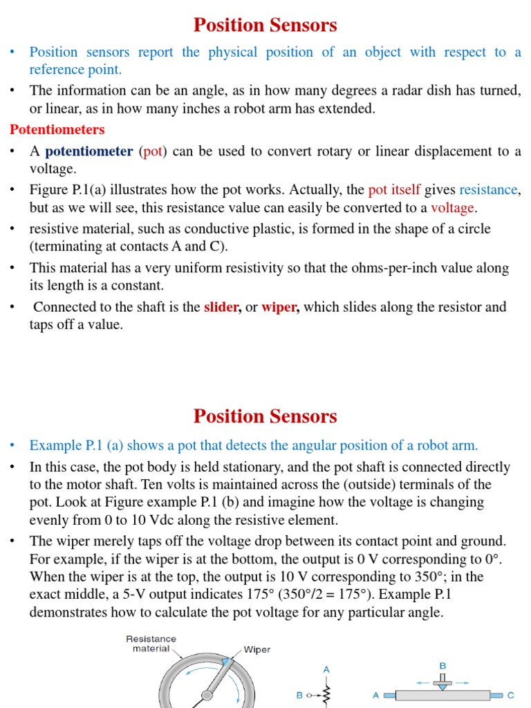 Position Sensors | PDF | Electricity | Components