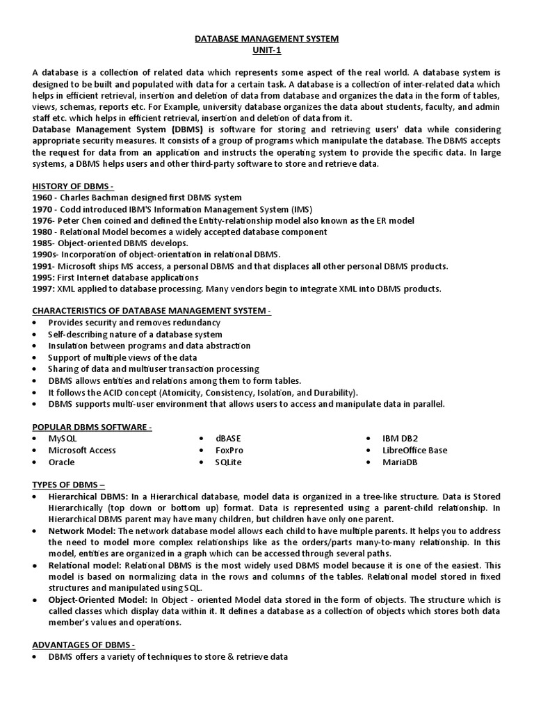 Database Management System | PDF | Databases | Relational Database