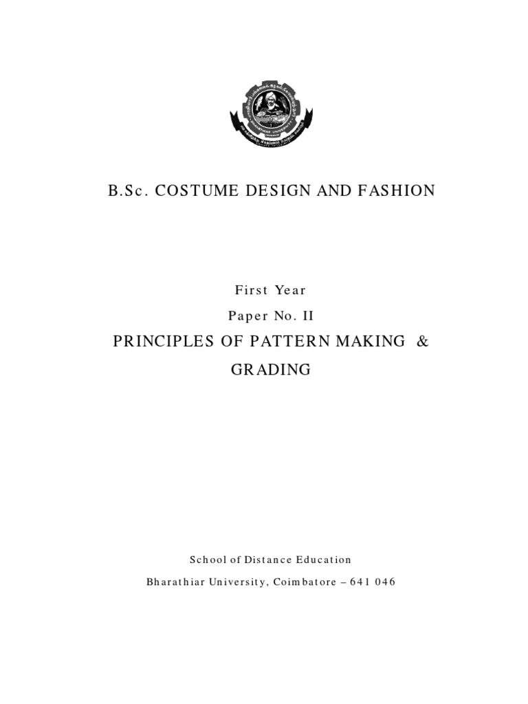 Principles of Pattern Making and Grading | PDF | Anthropometry | Blouse