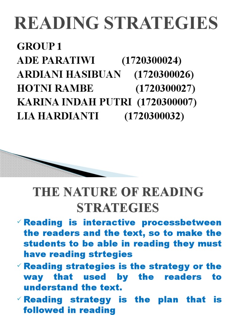 Effective Reading Strategies Explained Pdf