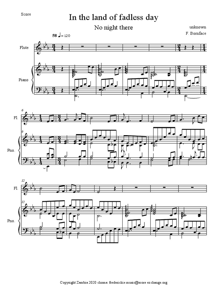 No Night There Score | PDF