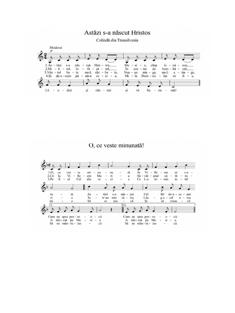 Partituri Colinde | PDF