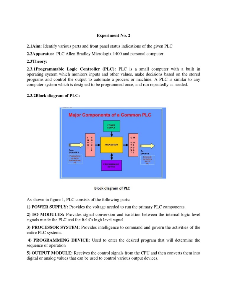 Experiment No 2 | PDF | Programmable Logic Controller | Input/Output