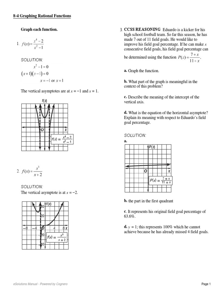 Esolutions Manual - Powered by Cognero | PDF | Asymptote | Mathematics