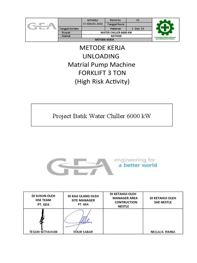 Metode Unloading Material FRP Panel New | PDF