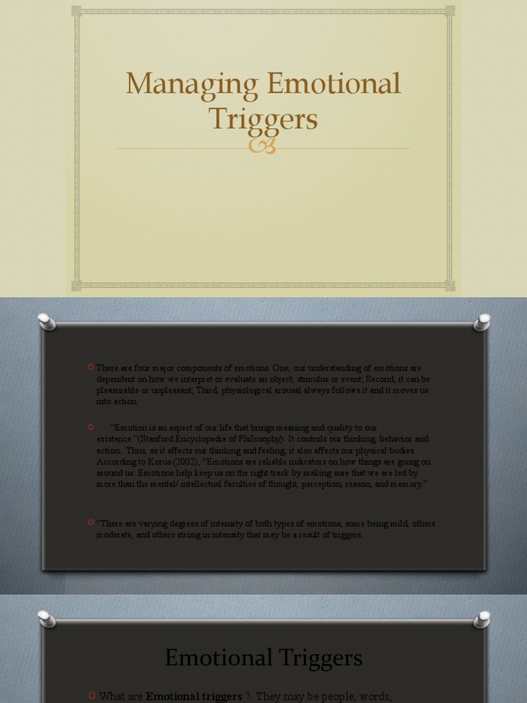 Managing Your Emotional Triggers | PDF | Emotions | Affect (Psychology)