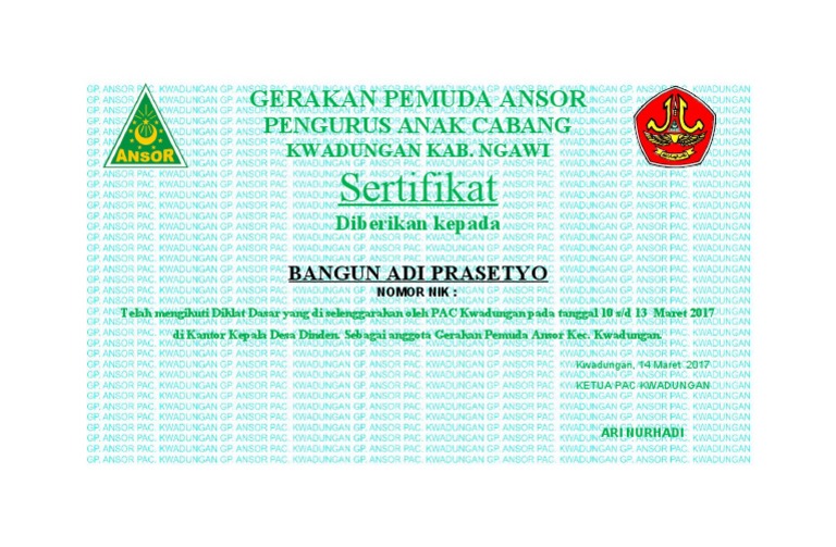 Sertifikat Banser | PDF