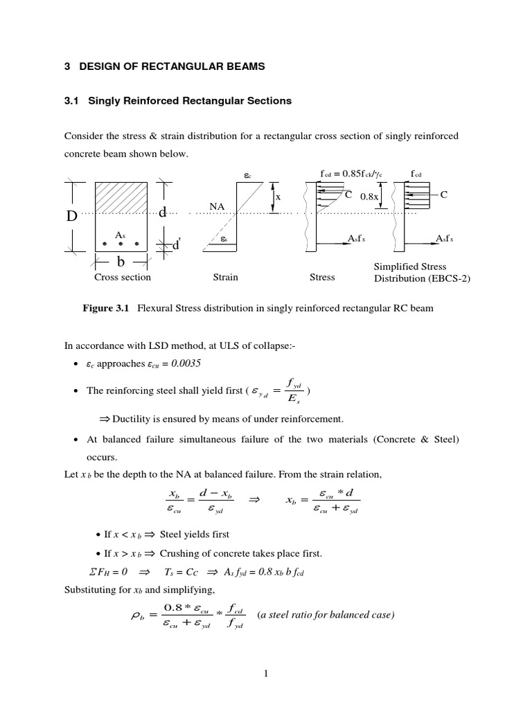 Design of Rectangular Beam Example & Assignment-1 | PDF | Beam ...