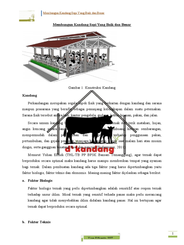 Panduan Membangun Kandang Sapi | PDF