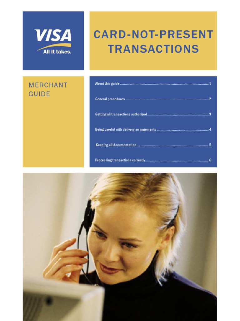 MERCHANT GUIDE FOR PROCESSING CARD-NOT-PRESENT TRANSACTIONS SAFELY AND ...