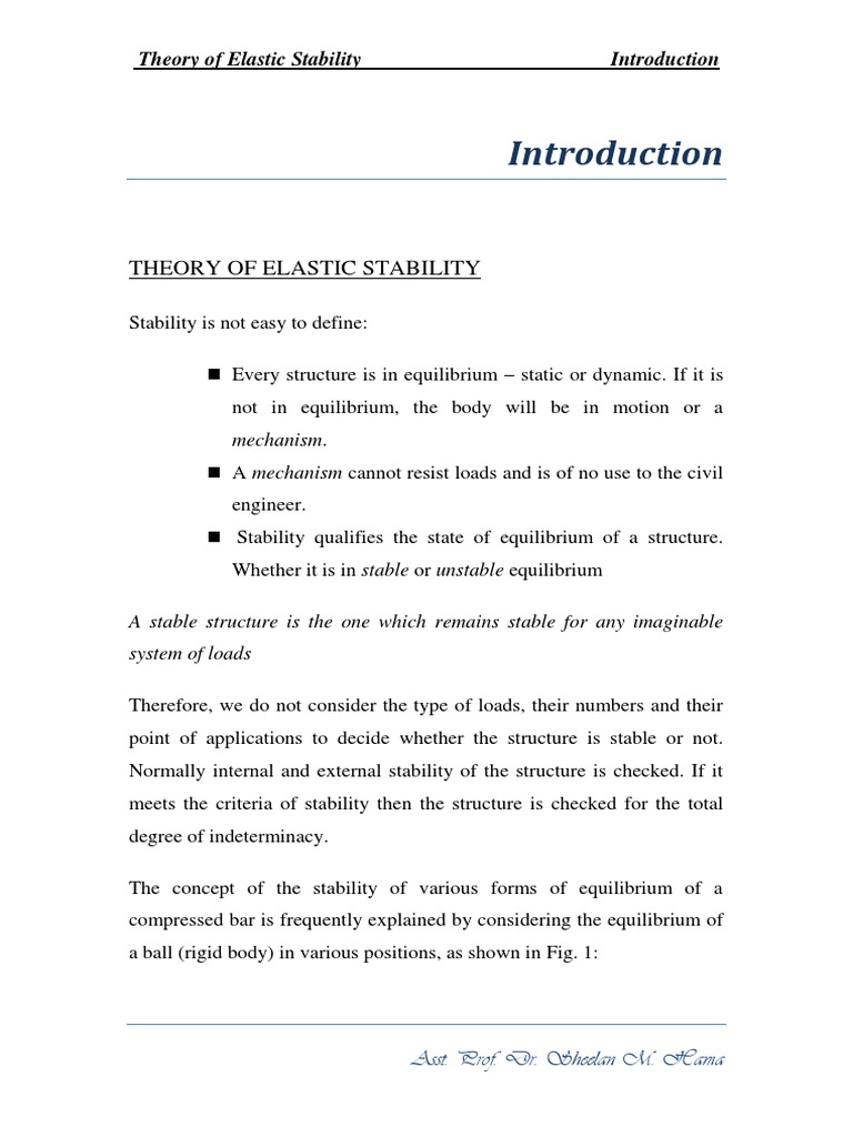 Theory of Elastic Stability | PDF | Buckling | Stability Theory