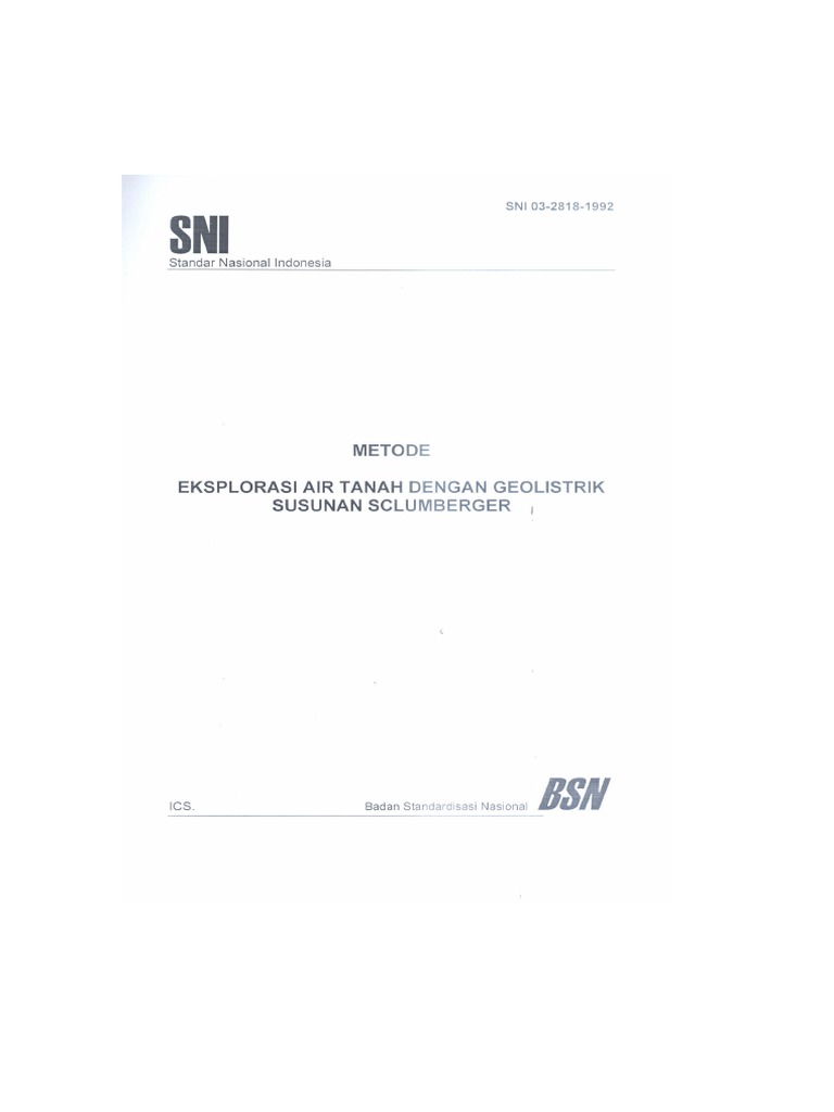 Sni 03-2818-1992 | PDF