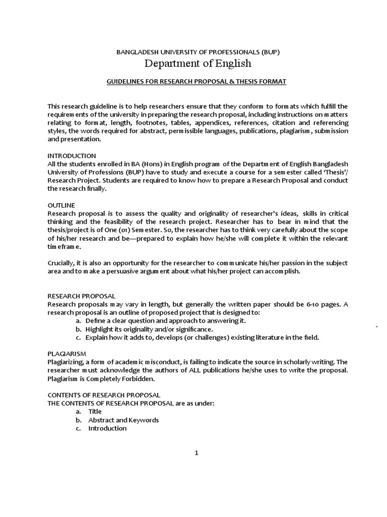 Guideline For Research Proposal | PDF | Survey Methodology | Cognition