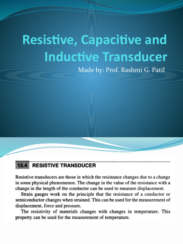 Resistive, Capacitive and Inductive Transducer | PDF