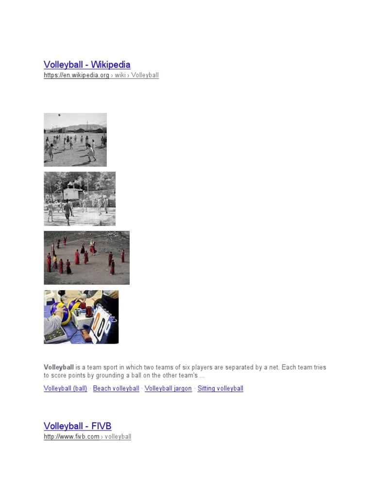 Volleyball - Wikipedia | PDF | Volleyball | Sports