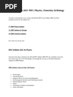 NSAT Exam Pattern & Syllabus | PDF | Chemistry | Equations