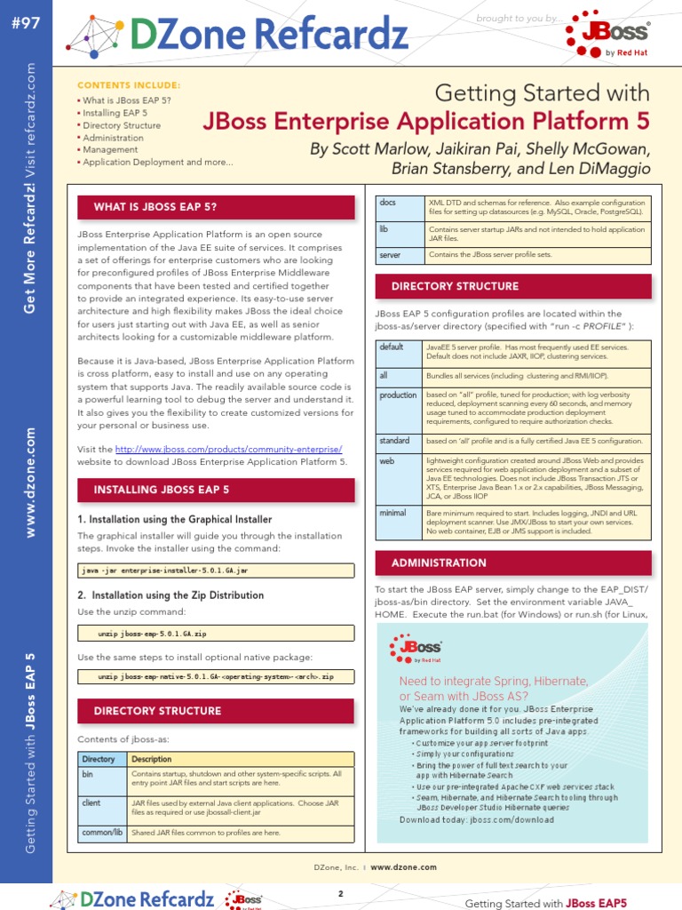 JBoss EAP 5.1 Getting Started | PDF | Enterprise Java Beans | Command Line Interface