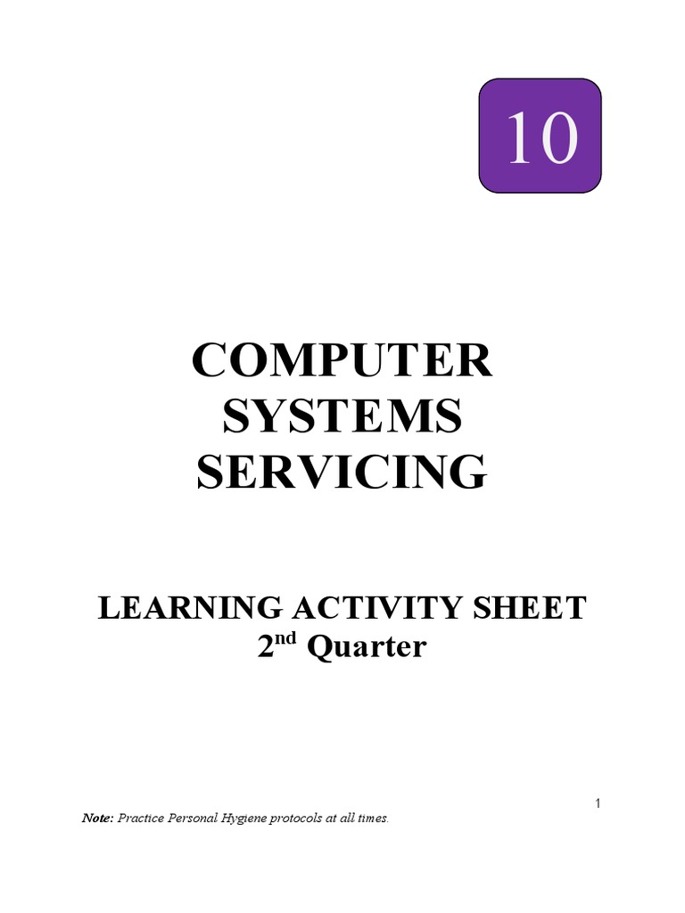 Grade 10 Q2 TLE-CSSNCII LAS | PDF | Operating System | Usb Flash Drive