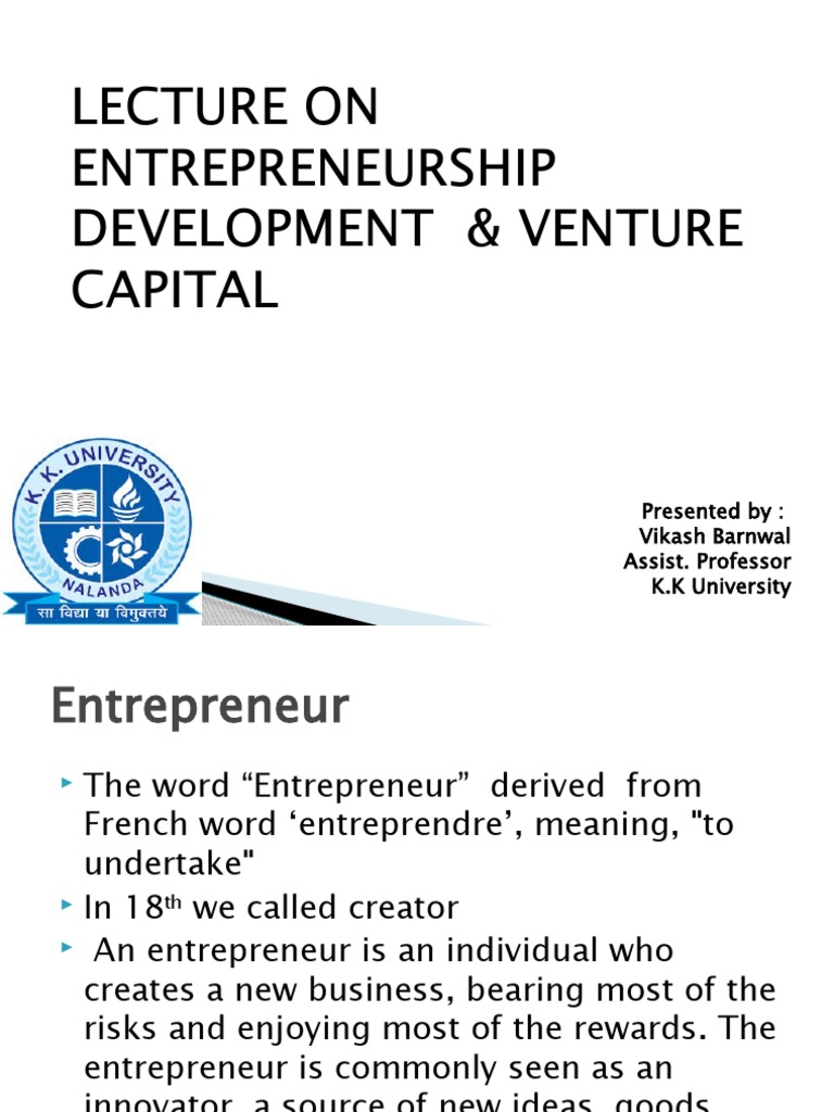 Entrepreneurship and Small Scale Industries | PDF | Entrepreneurship ...