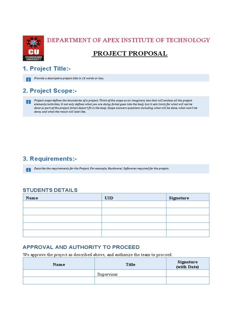 Project Proposal Template | PDF