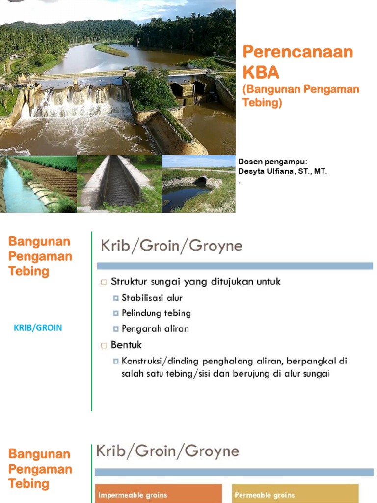 Perencanaan Kba - Krib, Groundsill, Bang Terjun | PDF