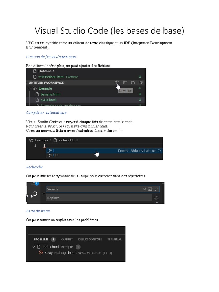 Visual Studio Code - Utilisation | PDF