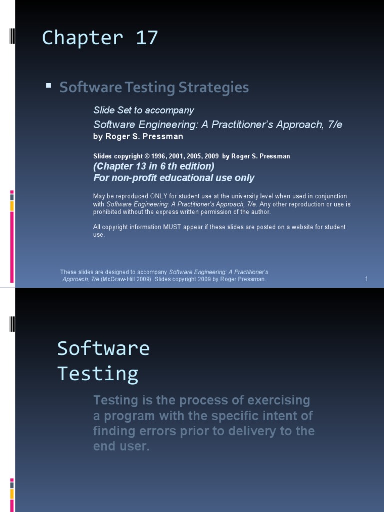 Software Testing Strategies Software Engineering A Practitioner S