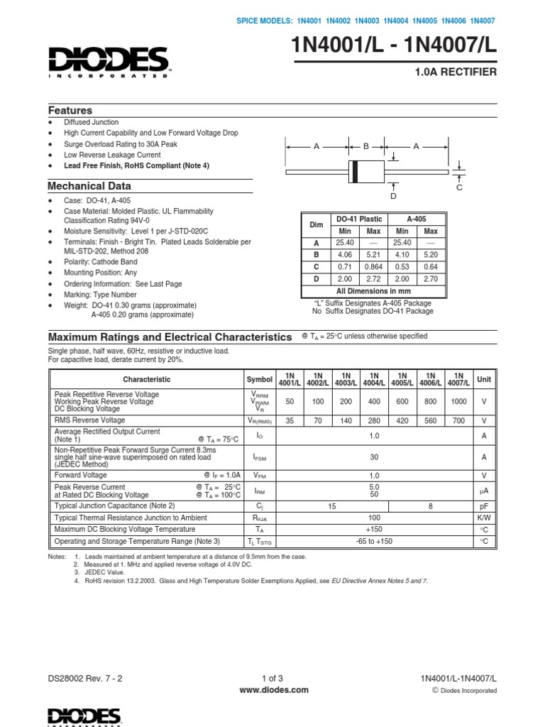 Datasheet | Rectifier | Capacitor | Free 30-day Trial | Scribd