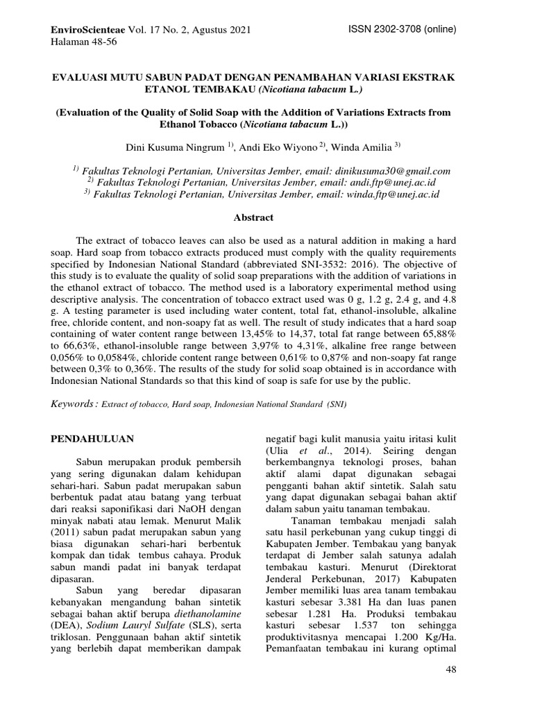 Jurnal Sabun Mandi Yg Ini Juga Bisa | PDF | Chemical Compounds | Chemistry