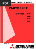 Mitsubishi Engine K3a K3B K3C K3D K3e Service Manual | PDF | Diesel ...