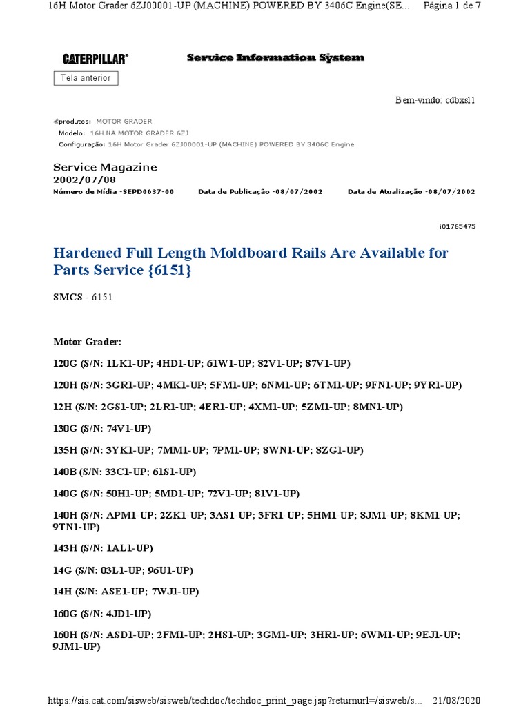 Hardened Full Length Moldboard Rails Are Available For Parts Service ...