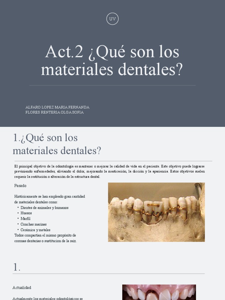 Materiales Dentales | PDF | Dentadura postiza | Odontología