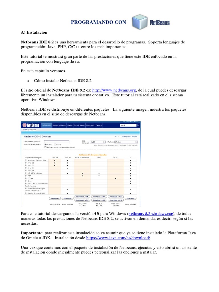 Tema 1b-Introducción Netbeans | PDF | Entorno de desarrollo integrado | Aplicaciones y software