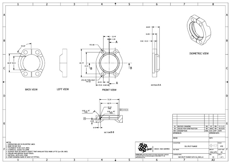 Sae Split Flange s1fs-32 - DWG - 1 | PDF | Mechanical Engineering ...