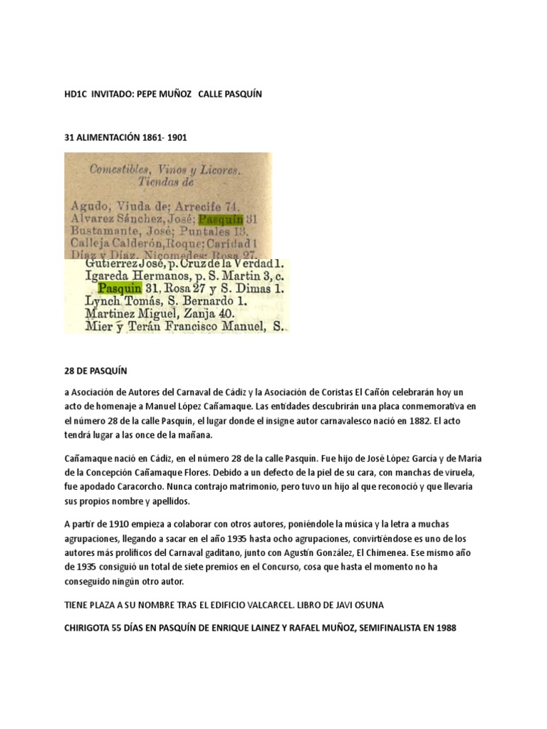PASQUIN | PDF | Clásicos