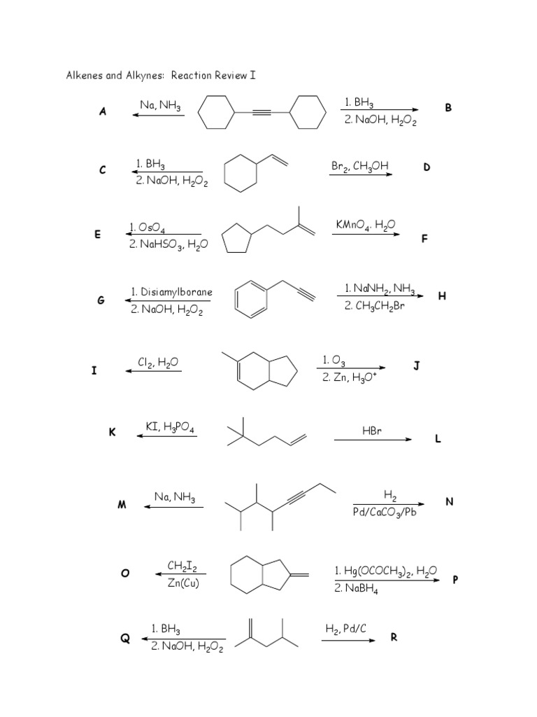 Alkene Alkyne 1 | PDF