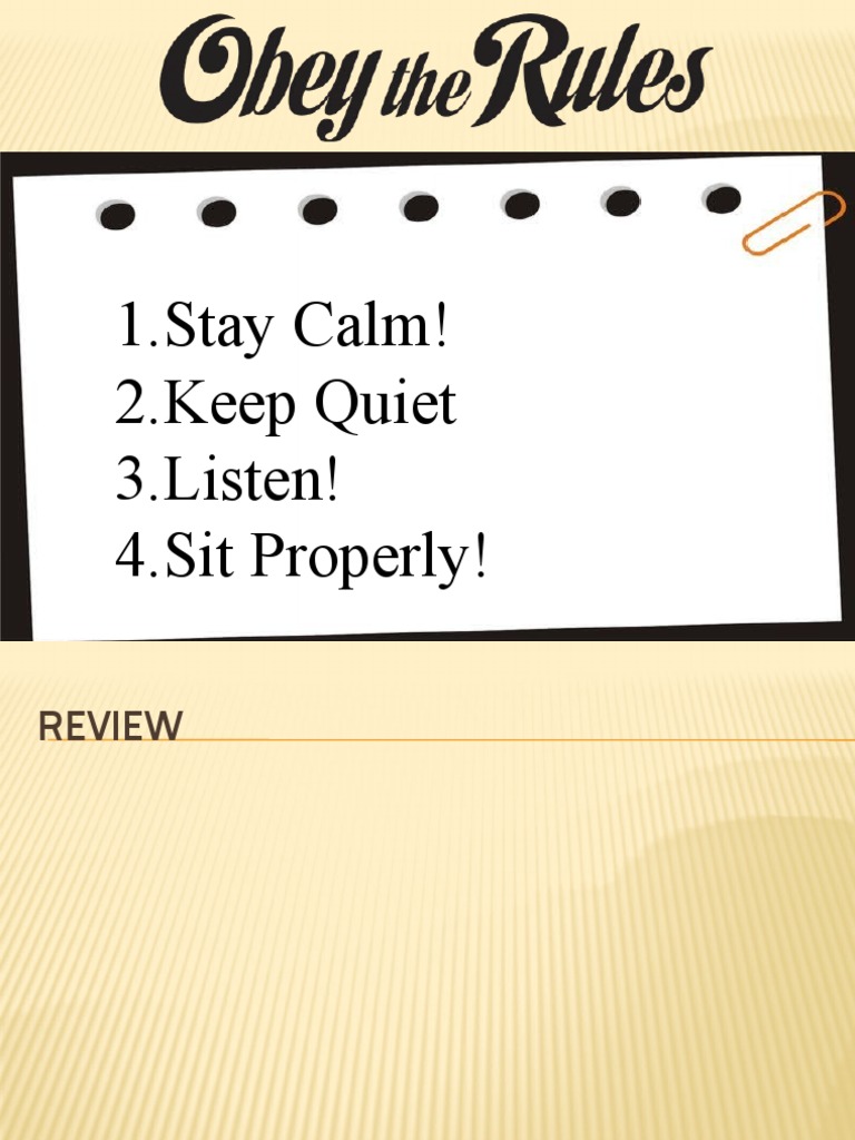 Stay Calm and Listen Carefully | PDF