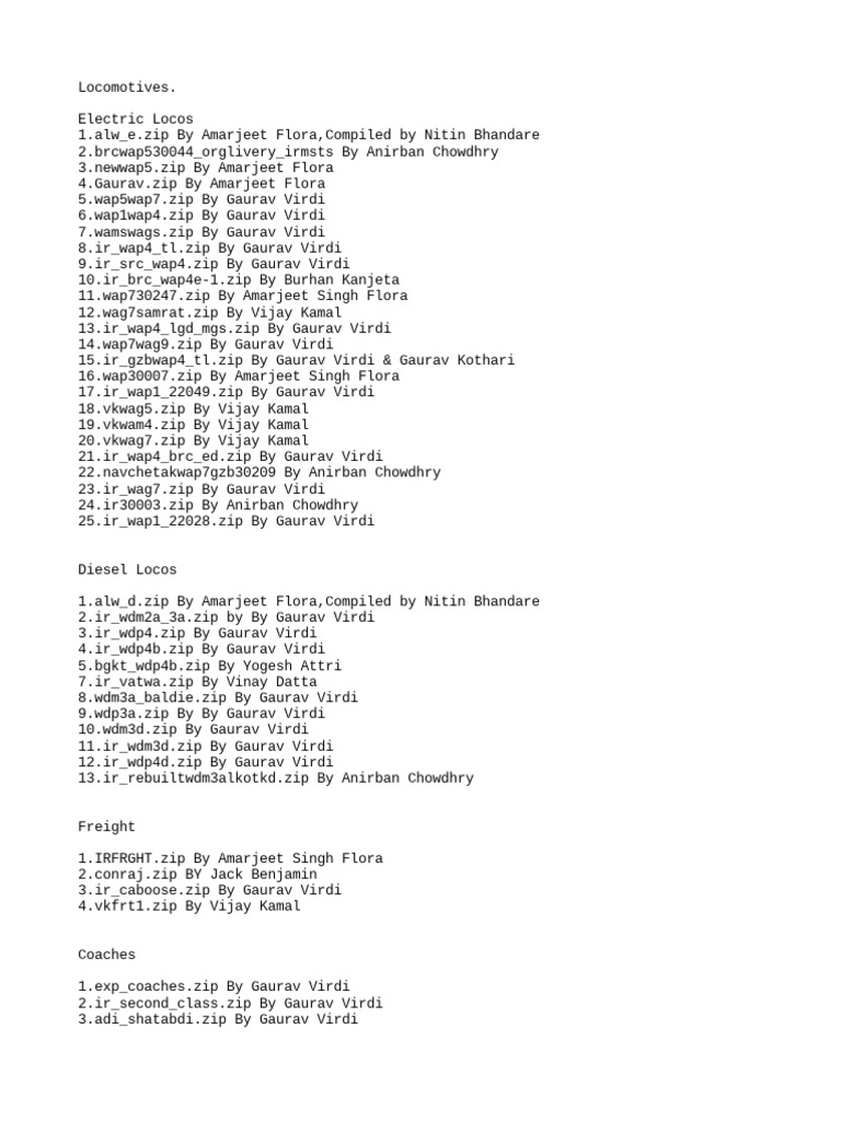 Irv2 Stocks | PDF | Sustainable Transport | Locomotives
