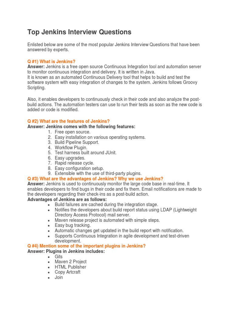 Jenkins Interview Questions & Answers - 1 | PDF | Computing | Version Control