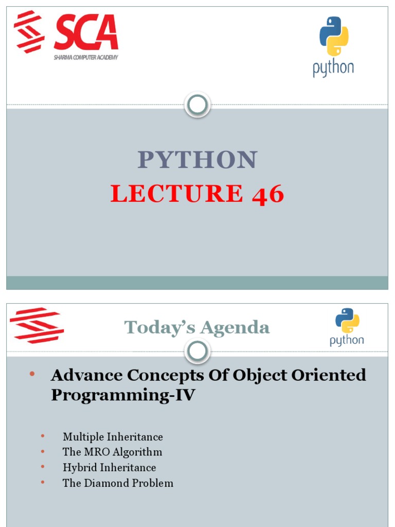 Lecture 46 Multiple Hybrid Inheritance Pdf Inheritance Object 4501