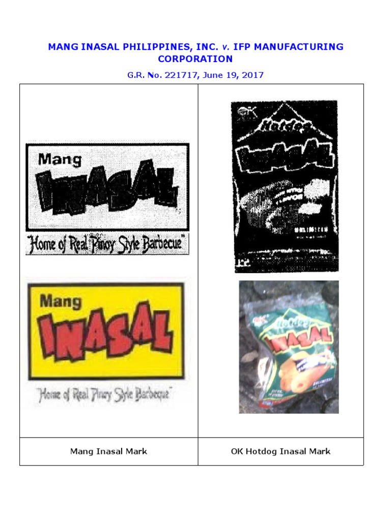 Mang Inasal Philippines, Inc. V. Ifp Manufacturing Corporation | PDF ...