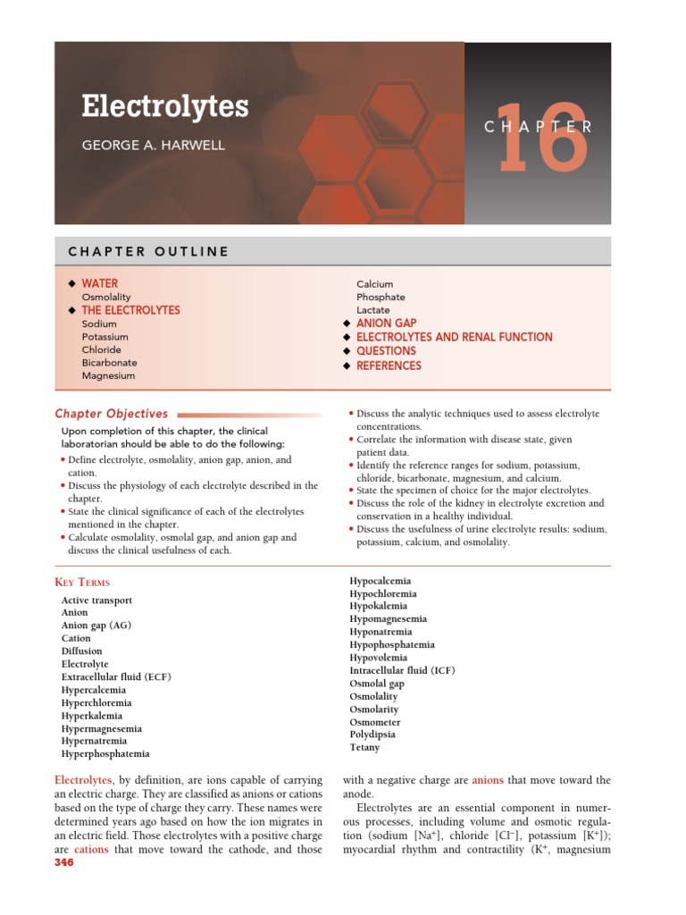 Electrolytes: George A. Harwell | PDF | Electrolyte | Angiotensin
