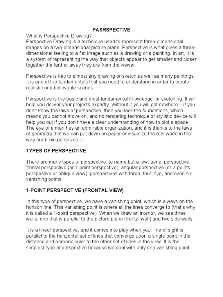 Understanding Perspective and Foreshortening: A Comprehensive Guide to ...