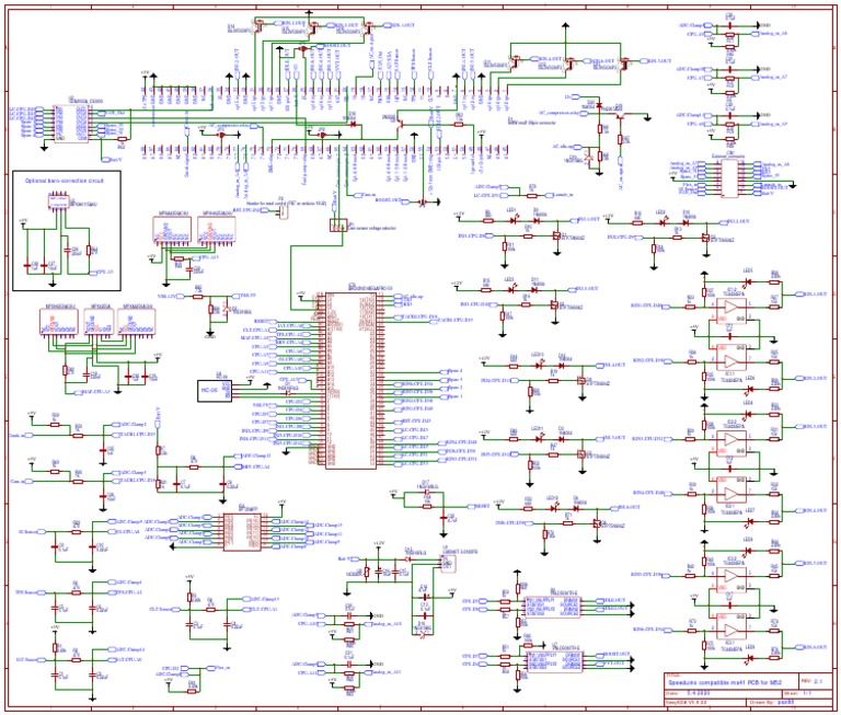 Schematic Speeduino Compatible PCB For m52 Rev2.1 | PDF