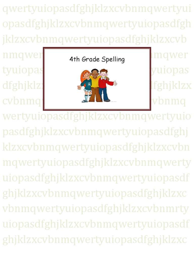 4th Grade Spelling Words | PDF