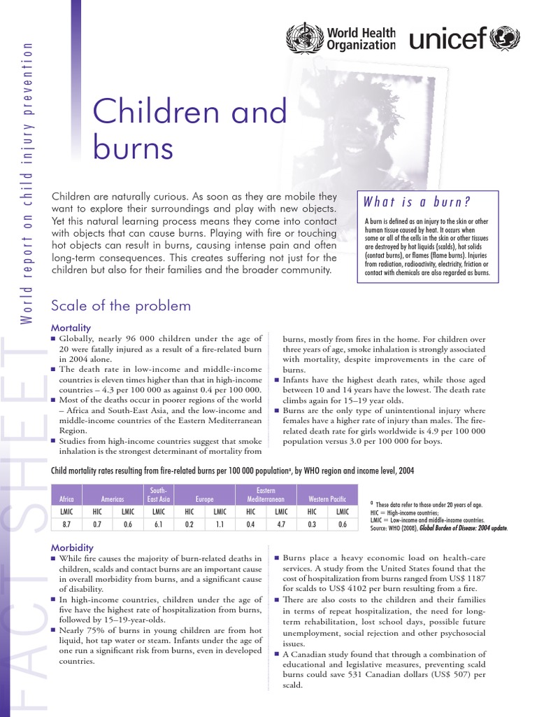 Children and Burns: Scale of The Problem | PDF | Burn | Developing Country