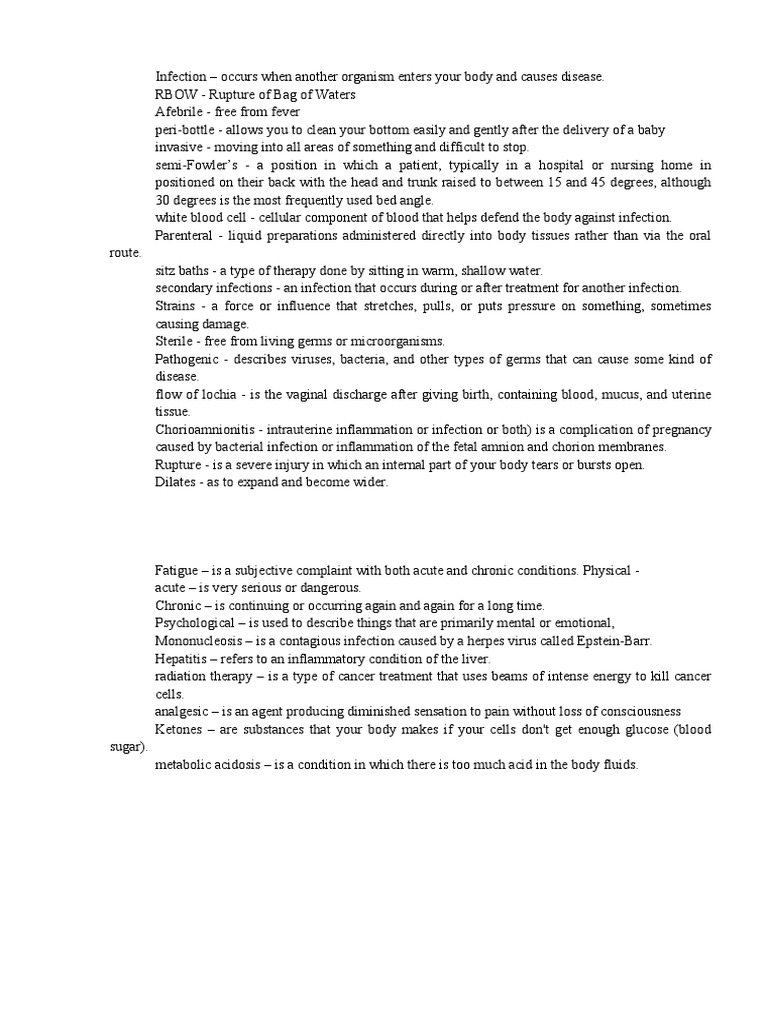 Meaning Infection Fatigue | PDF | Infection | Inflammation