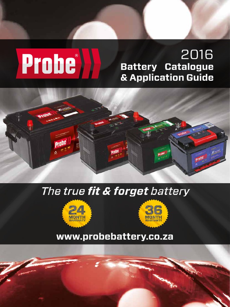 Battery Catalogue & Application Guide | PDF | Chemistry | Battery ...
